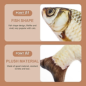 7.8 inch Simulation Fish Plush Toy Soft Fish Decorate Pillow Grass Carp Plush Pillow Stuffed Toy for Home Decoration Kids Pillow Stuffed Animal Toy