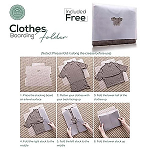 MY DECO CHOICE Shelf Dividers for Closet Organization 8 PCS, Includes a Clothes Folding Board, Shelves Dividers for Closet- Clear Shelf Dividers for Closets,Acrylic Shelf Dividers,Closet Shelf Divider