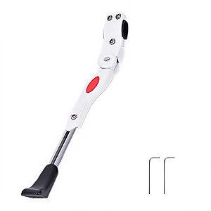 LERTREE Bicycle Kickstand Aluminum Alloy Kickstand Adjustable Bike Side Stand Cycling Accessories (White)