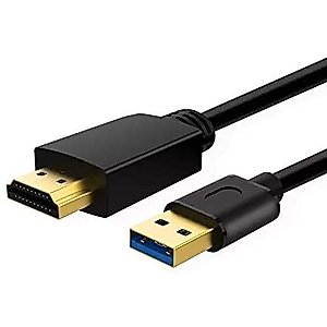 TIEDXIOY USB to HDMI Adapter Cable for Mac iOS Windows 10/8/7/Vista/XP, USB 3.0 to HDMI Male HD 1080P Monitor Display Audio Video Converter Cable Cord - 2M