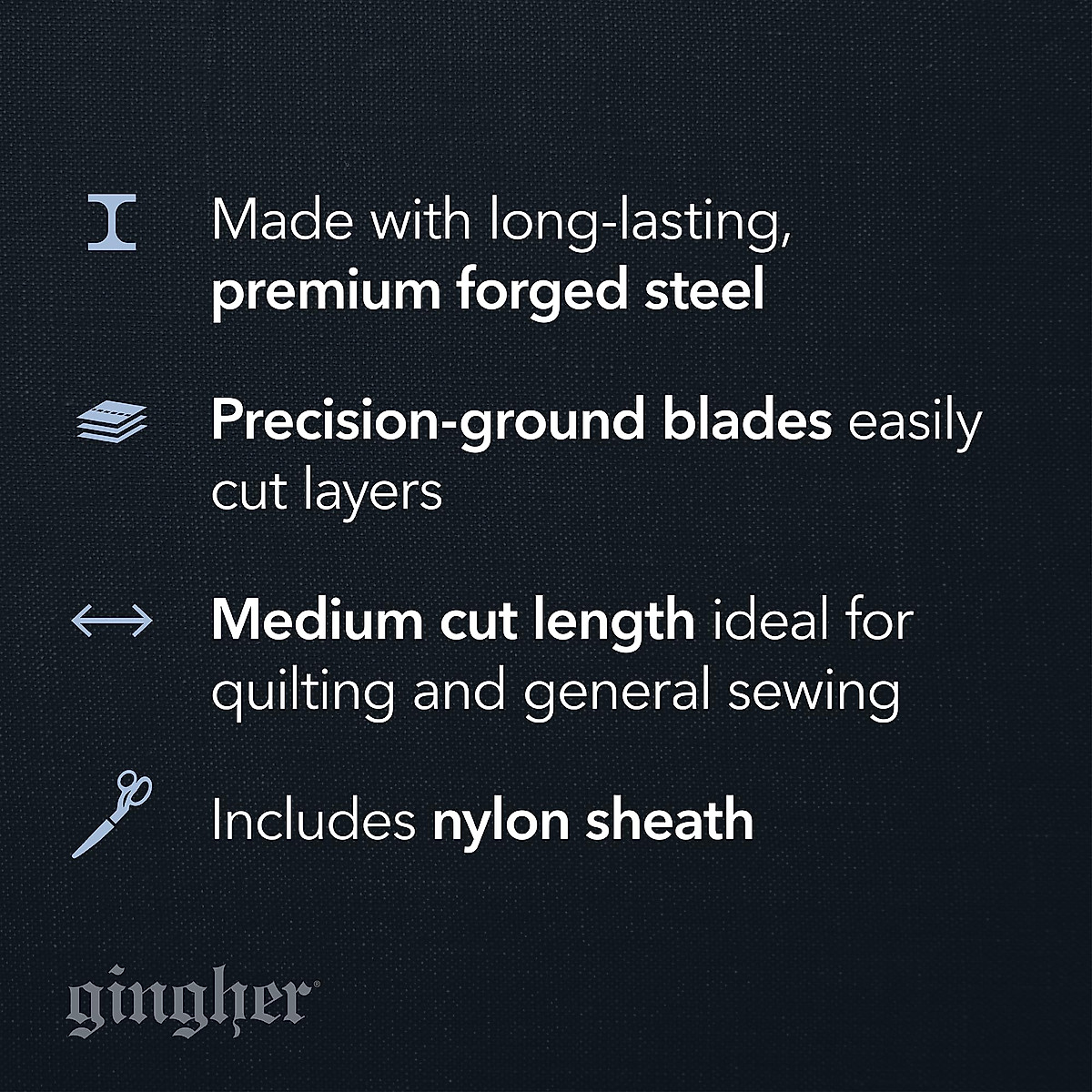 Gingher Scissors Knife-Edge Dressmaker Shears 7"