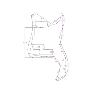 KAISH Premium 13-Hole Metal Diamond Plate Modern Style Standard Precision P Bass Pickguard Aluminium Anodized PB Pickguard for American FD P Bass Silver