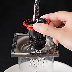 DOITOOL Bathtub Stoppers Drain Plug Backflow Floor Drain Preventer Black: 4pcs Floor Anti Odor Plug Drain Silicone Sleeve Insert Drain Plug Drain Core for Home Hotel Bathtub Plug Drain Stopper