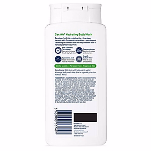 CeraVe Body Wash for Dry Skin | Moisturizing Body Wash with Hyaluronic Acid and Ceramides | Paraben, Sulfate & Fragrance Free | 10 Ounce