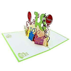 iGifts And Cards Happy 18th Birthday 3D Pop Up Greeting Card - Eighteen, Awesome, Cute, Unique, Special Occasion, Fun, Best Friend, Cool, Congratulations, Super Presents