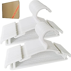 MOBU Baby Hangers for Closet Infant Clothes Hangers Pack of 40 Babies Clothes Hangers for Baby Clothes (White)