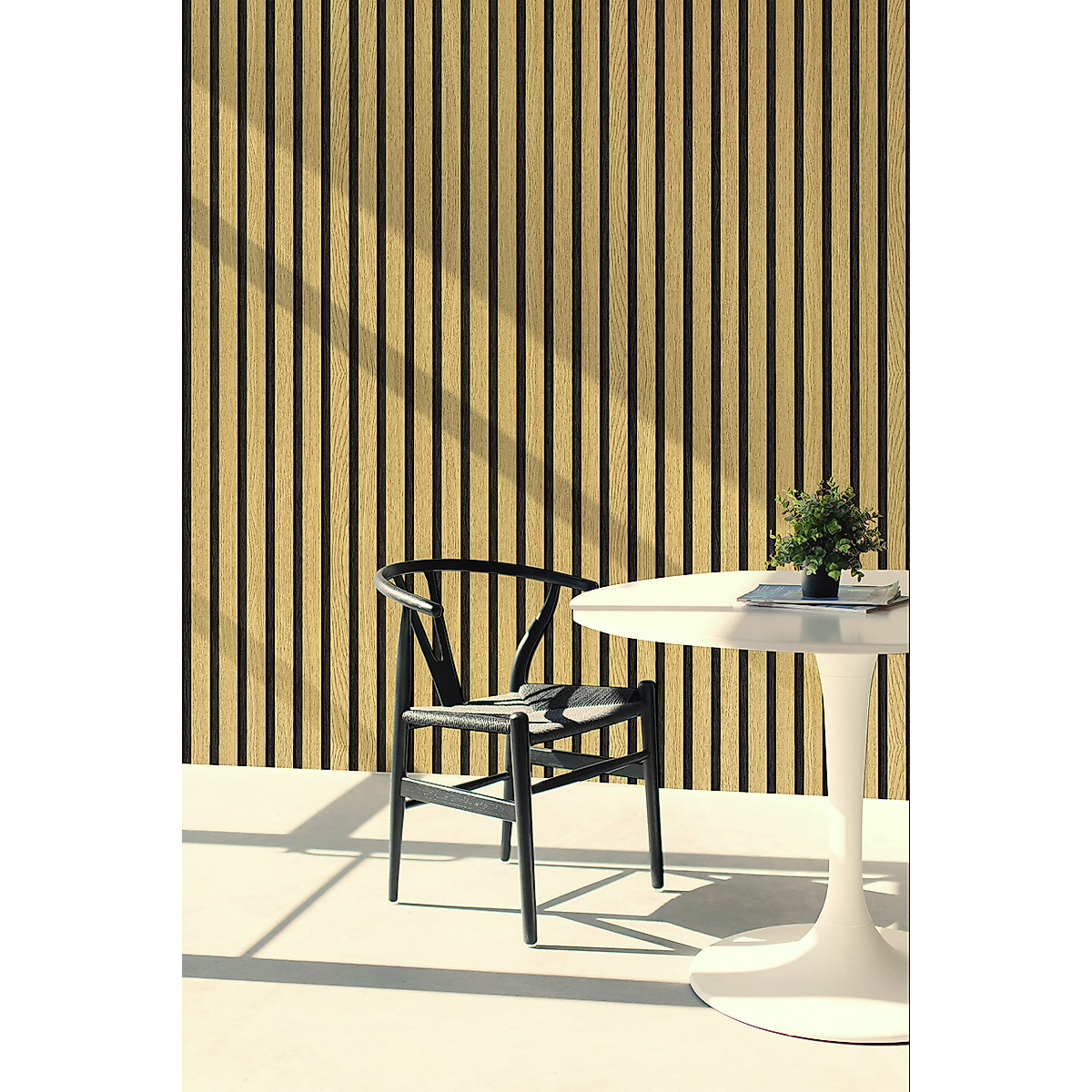 myforHD Wallpaper Peel and Stick Wood Grating Stripe Self-Adhesive Wallpaper Faux Wood Contact Paper Wood Slats Self Adhesive Wall Paper PVC Vinyl Film Removable Waterproof (Wood A, 17.3" x 393")