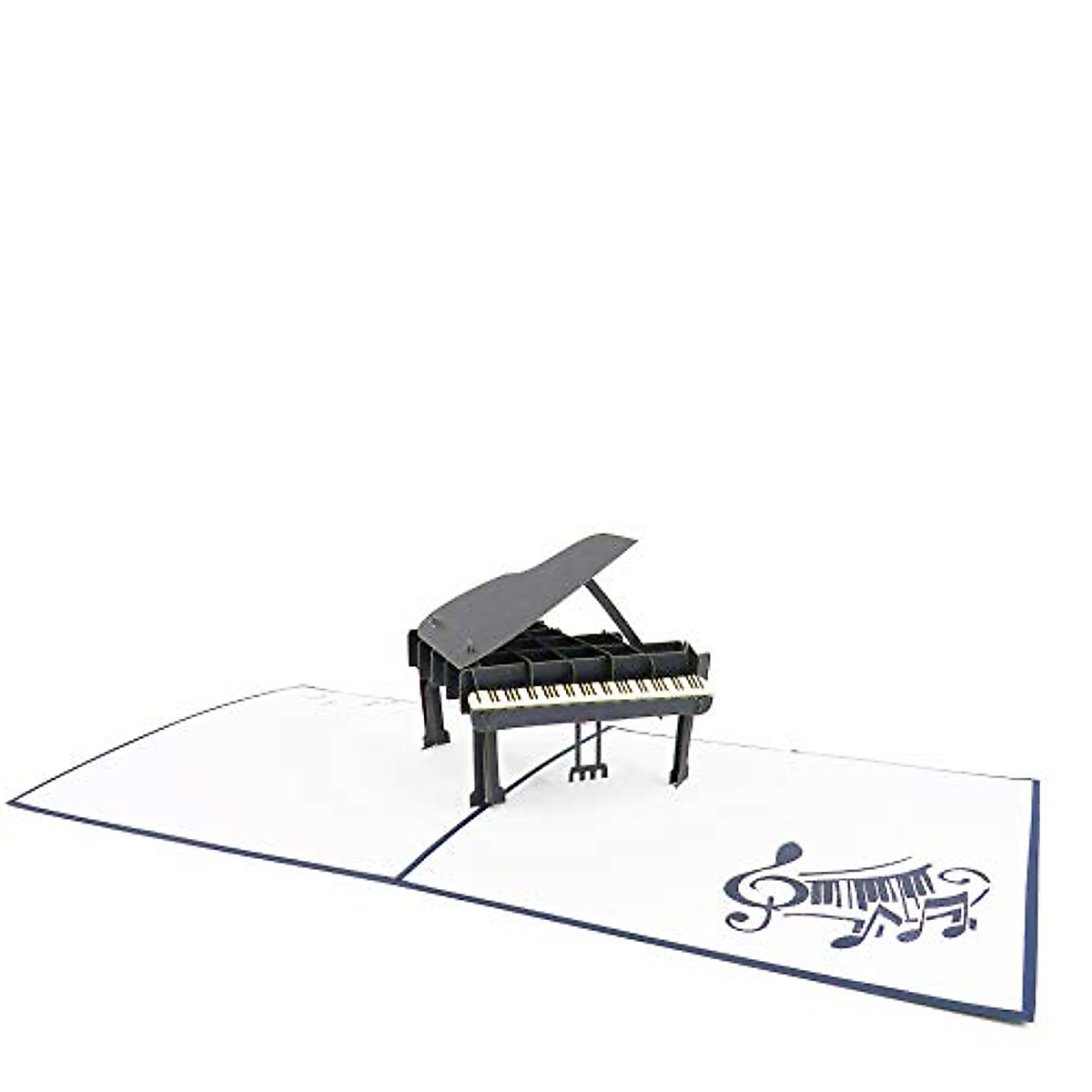 Grand Piano Pop Up Card for All Occasions - Happy Birthday, Graduation, Congratulations, Retirement, Fathers Day, Mothers Day - Musicians, Pianists, Music Lovers| Pop Card Express (Grand Piano Pop Up Card)