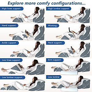 Bath Chair with Arms and Wedge Pillow Set