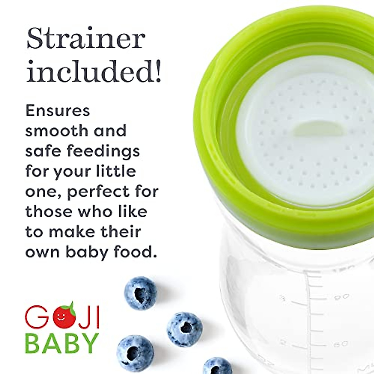 Gogi Baby - 4 oz Silicone Baby Food Dispensing Spoon - 2 Pack - Great for 4+ Month Infants - Includes Stopper - Easy to Use and Mess-Free - Precise Food-Release Feeder - Great for Travel (Green)