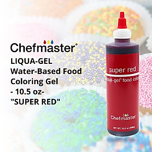 Chefmaster Liqua-Gel Food Color, 10.5-Ounce, Super Red