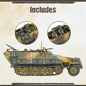 Wargames Delivered Bolt Action Tank War Sd.Kfz 251/1 Ausf D Hanomag, World War 2 Miniatures Game, 28mm Army Tank Model for Miniature Wargaming by Warlord Games