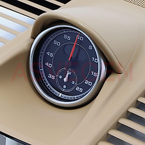 ASVEGEN Sport Chrono Stopwatch Mounted Dashboard for Porsche 911 991 2013-2019, Beige Panel and Black Clock