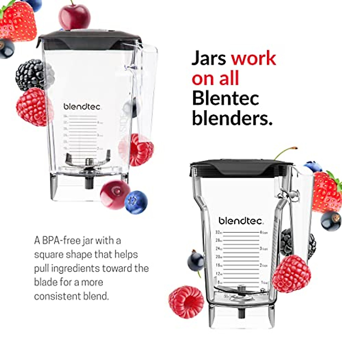 Blendtec Classic 570 Blender, 90 oz WildSide+ Jar - Kitchen Blender - Black