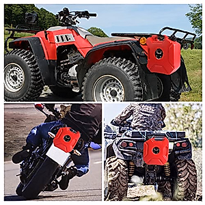 Togarhow 5L 1.3 Gallon Portable Fuel Tank Gas Fuel Container with Spout and Vent Suitable for Motorcycle Off-Road Vehicles SUV ATV, Red