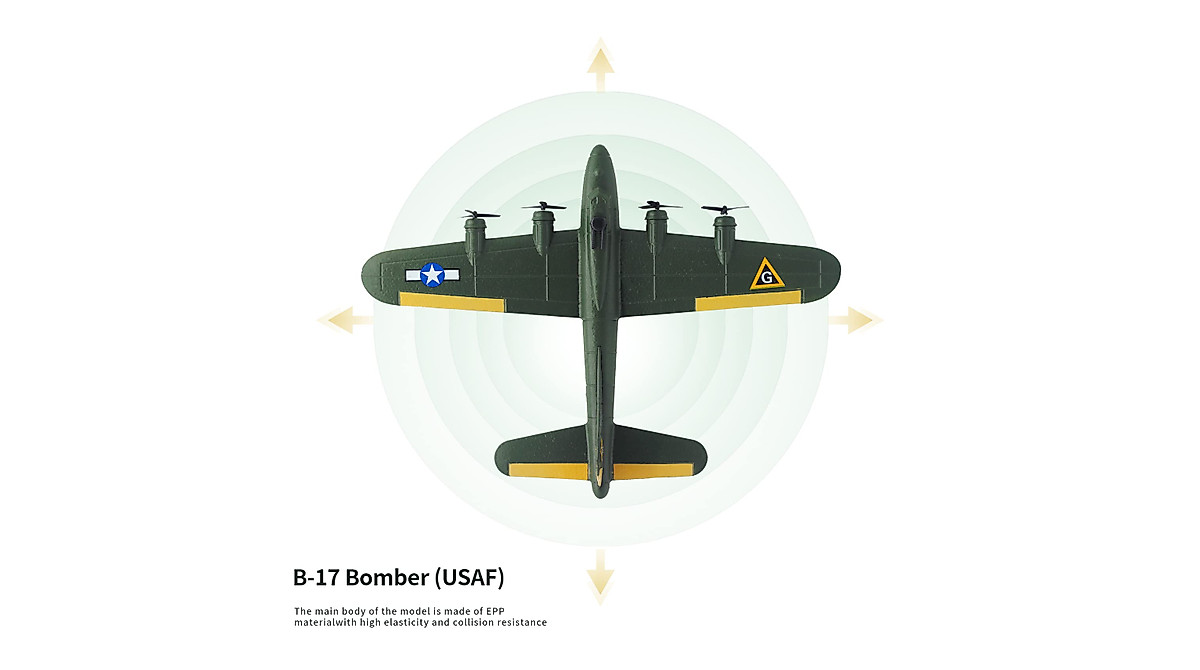 Eayaele B-17 RC Plane Ready to Fly, Easy to Fly RC Glider for Kids ...