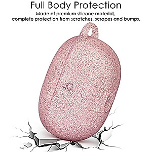 VISOOM Compatible with Beats Studio Buds 2021 Case, Silicone Soft Carrying Cases Protective Wireless Charging Cover Skin with Beats Studio Earbuds Accessories Keychain for Women&Girls