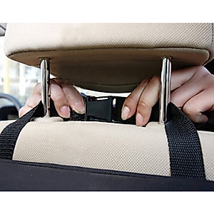 FrontTech Car Seat Back Organizer, Auto Seat Multi-Pockets Travel Storage Bag, Insulated Car Seat Back Drinks Holder Cooler, Storage Bag Cool Wrap Bottle Bag with Mesh Pockets