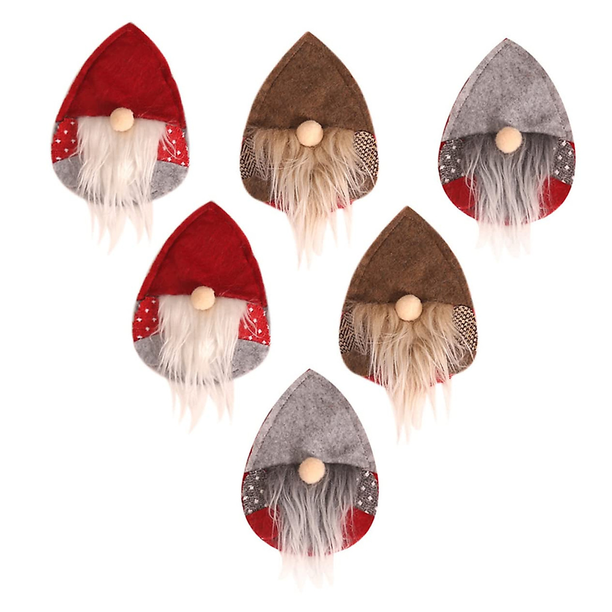 BESTOYARD 12 Pcs Cutlery Set Norse Decor Nativity Ornaments for Kids Xmas Kids Cutlery Wine Bottle Decor Forks Bag Mini Bottles Tableware Holder Elder Sweden Christmas Artificial Fur