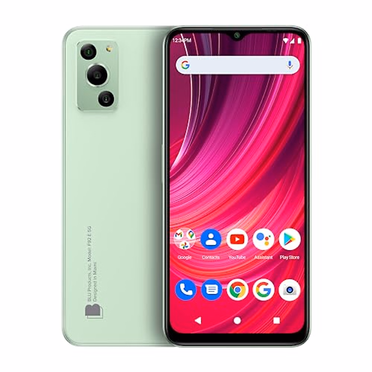 BLU F92e 5G | 2023 | 3-Day Battery | Unlocked | 6.5” HD+ Display | 128/4GB | 50MP Camera | US Version | US Warranty | Green