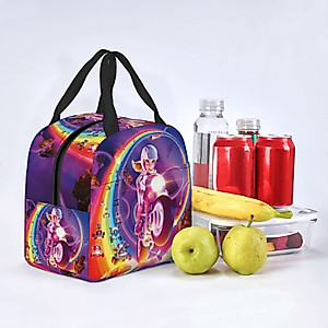 Waterproof Insulated Lunch-Bag for Work/Picnic/Travel Reusable Pea-ch Lunch-Box Large Capacity Tote Meal Bag