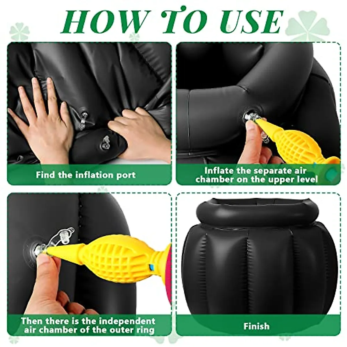 Cunhill Large Halloween Inflatable Cauldron Drink Cooler, Black, 22x18 Inch