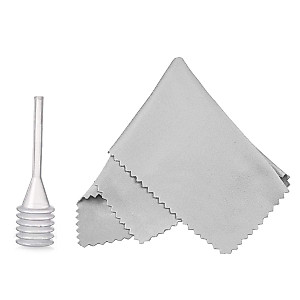 ALINK Spray Bottle, Empty Plastic Clear Small Travel Bottles with Fine Mist Sprayer for Cleaning Solutions and Essential Oils, 30 ml (1 oz.) Pack of 6 Plus Cleaning Cloth and Dropper