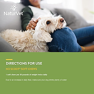 NaturVet All-in-One Dog Supplement - for Joint Support, Digestion, Skin, Coat Care – 120 Soft Chews & No Scoot for Dogs - 120 Soft Chews - Supports Healthy Anal Gland & Bowel Function
