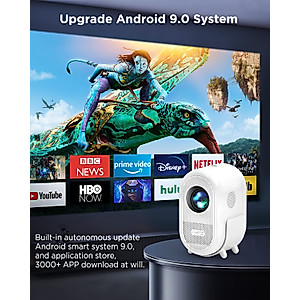 Mini Projector with 5G WiFi and Bluetooth, GUSOYO DX8 15000L Native 1080P Outdoor Projector 4K Supported, Portable Movie Projector for Home Theater, Compatible with iOS/Android/PS5/HDMI/TV Stick