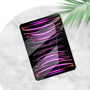 SPARIN 2 Pack Screen Protector Compatible with iPad Pro 12.9 inch 2022/2021/2020/2018 Released (6th/5th/4th/3rd) without Home Button, Tempered Glass Screen Protector Work with Face ID