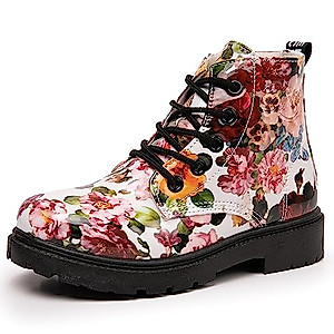 GUOCHENXY Kids Boots - Big Kid, Unisex, White, Size 2.5