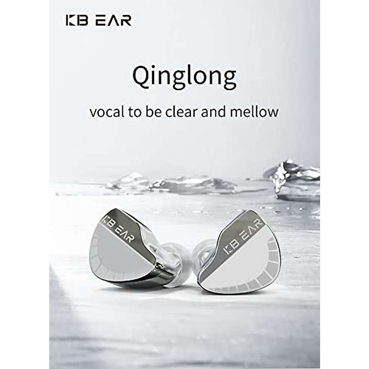 KBEAR Qinglong in Ear Wired Headphone,PU+PEEK Double-Layer Composite Diaphragm in Ear Monitor Stage IEM,Noise Cancellation HiFi Headset with Detachable Cable for Singer Musicial
