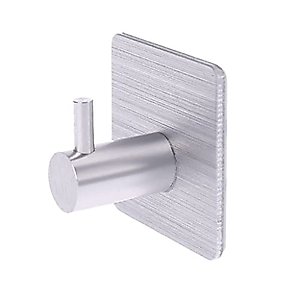 JFUYJK Universal Hook Self Adhesive Home Wall Door Hook Clothes Hange Bags Key Rack for Kitchen Towel Hanger Bathroom Storage Holders (Color : Black, Size