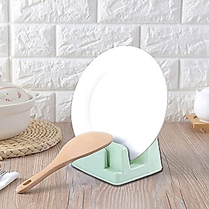 Guolarizi Kitchen Supplies Pot Cover Rack Sitting Type Pot Cover Shelf Rack Household Plastic Bracket Things for The Kitchen Sink