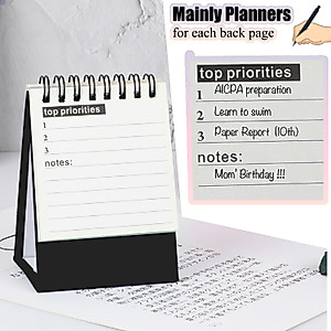 2024 Mini Desk Calendar Small Desk Calendar, 17 Months Runs from August 2023 to December 2024, 3x4.2 Inch Standing Flip Monthly Pages, 250gsm High Thickness Paper (Black)