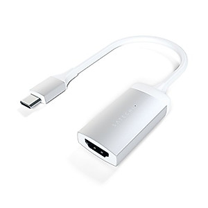 Satechi USB C to HDMI Adapter 4K (60Hz), USB C to HDMI for MacBook Pro/Air M1 M2 M3, iPad Pro, iPhone 15, Dell, HP, Surface, Lenovo and More - Silver