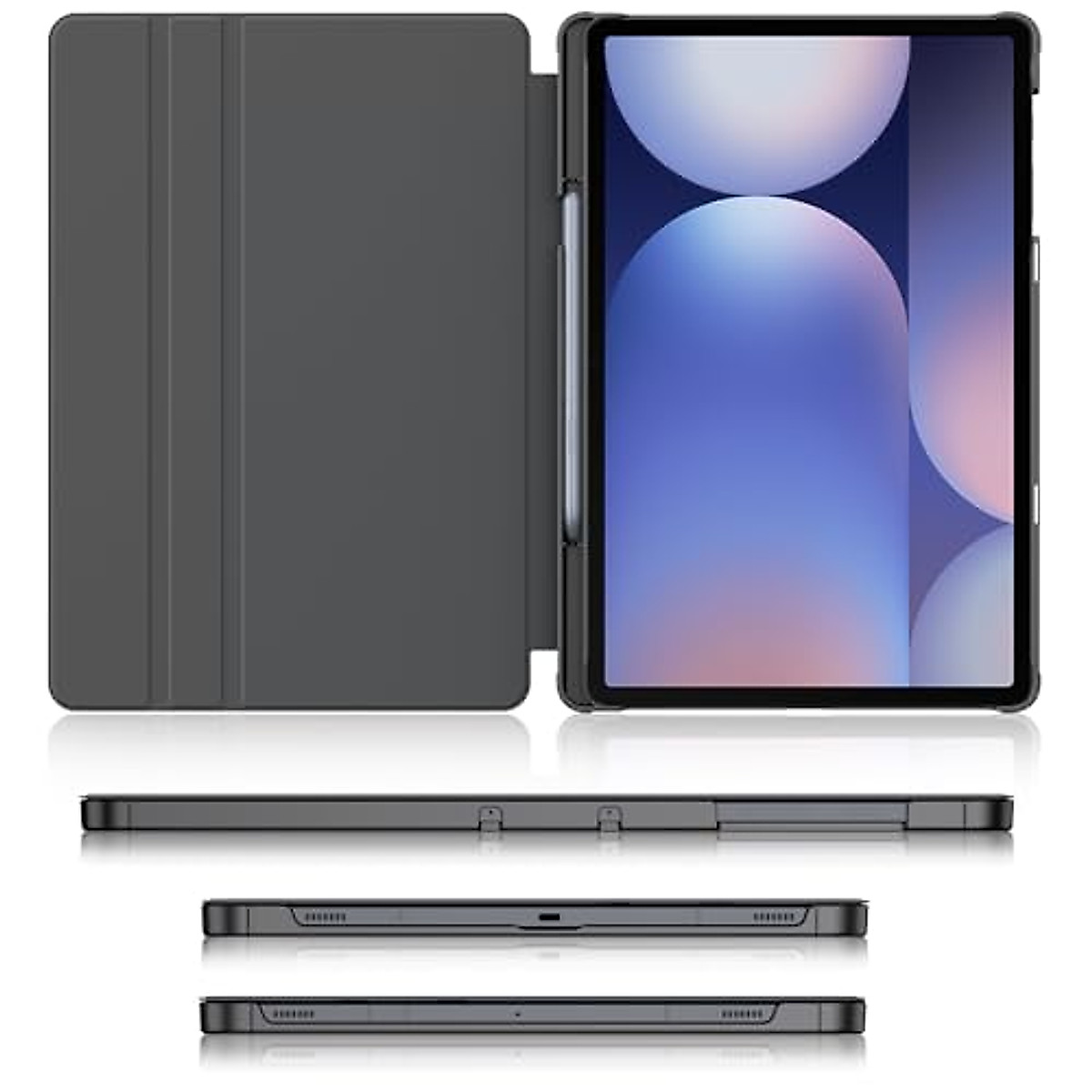 Soke Case for Samsung Galaxy Tab S10 Plus/Tab S9 Plus/S8+/S7 FE/S7+ 12.4-inch with S Pen Holder, Shockproof Stand Folio Cover for Galaxy Tablet S10 2024 12.4", Dark Blue