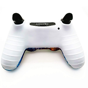 Silicone Skin Cover for Ps4 Controller (1pc Anti-Slip, 1 Pair L2 R2 Trigger Extender, 4pcs Thumb Grips,4pcs LED Light Bar Decal) Protector for DualShock PS4/ Slim/Pro Controller