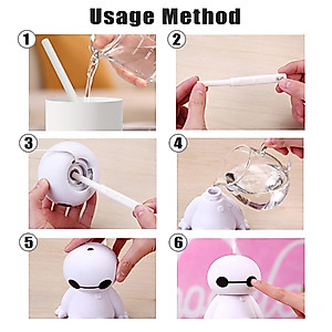 INVODA Humidifiers Portable Small Cool Mist Humidifiers Mini USB Personal Desktop Humidifiers for Travel, Car, Office Room, Bedroom (White)