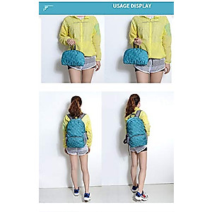 BROGEND Casual Small Backpack Folderable Daypack 15L for Hiking and Traveling (15L-Foldable, Black-F)