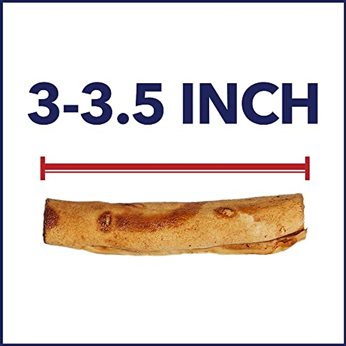 Pet Factory 100% Made in USA Beefhide 3-3.5" Mini Rolls Dog Chew Treats - Chicken Flavor, 35 Count/1 Pack