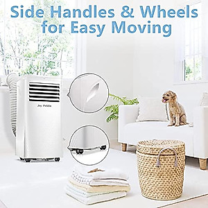 Joy Pebble Portable Air Conditioner 8000 BTU for Small Room, 3-in-1 AC Unit with Fan & Dehumidifier Cools 350 sq. ft, Energy Saving Portable AC with ECO Mode, 2 Fan Speeds, Auto Swing, 24H On/Off Timer, Full-Function LED Remote Control