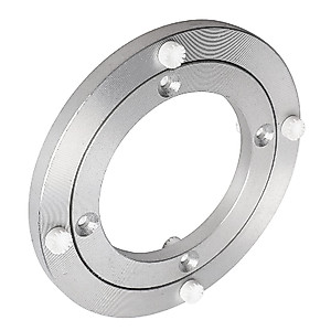 Buachois Aluminum LazySusan Heavy Duty Metal Rotating Bearing Turntable Ring SwivelPlate Hardware for Glass Top Wood Top (5inch)