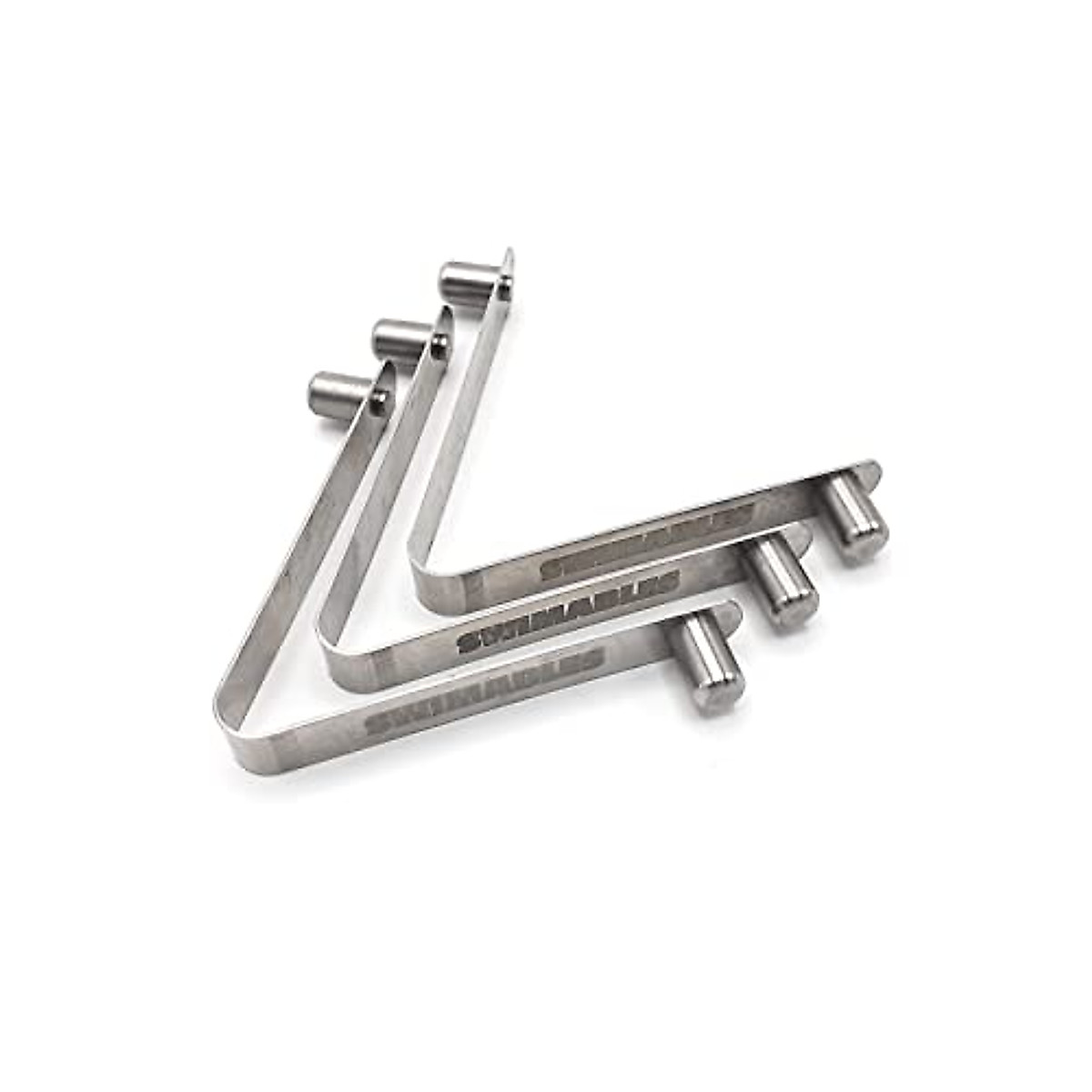 Swimables Stainless Steel Universal V-Clip for All Swimming Pool and Spa Skimmer/Nets, Brushes or Poles - Works for Above Ground or Inground Pools - 3 Pack