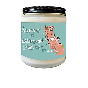 California Love Someone from California Loves Me Long Distance Gift Heart in California Gift