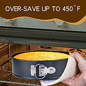 isheTao Cake Pan Set for Baking, Non-Stick Springform Pans Set of 4 (4, 7, 9 10inches), Round Cake Pans,Cheesecake Pan, Leak-Proof Cake Pans with Removable Bottom