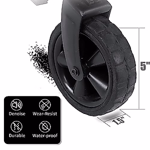 WHITSUNDAY Collapsible Folding Garden Outdoor Park Utility Wagon Picnic Camping Cart,Wagon Cart Heavy Duty Foldable for Picnic Camping Cart with Wheel and Bottle Holders Yellow