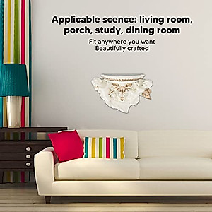 Aqur2020 Resin Angel Wall Art Decor European Angel Shape Wall Shelf Wall Hanging Rack Decoration Rack for Home Bedroom Garden(2#)