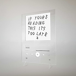 unnamed Drake - If You’re Reading This It’s Too Late Acrylic Poster Customize Your Poster Print Any Album Cover or Your Photo and add Your Favourite Song and Artist Custom (5.8 x 8.3 inch)