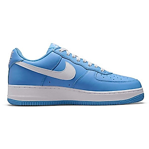 Nike mens Air Force 1 Low Retro, University Blue/White/Metallic, 10